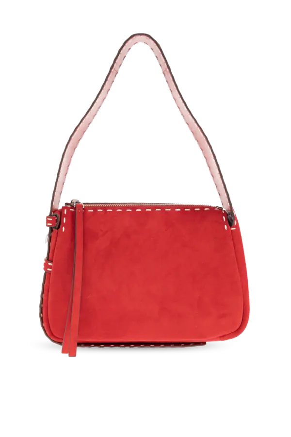 Tory Burch Romy Pick Stitch Small Shoulder Bag - Red