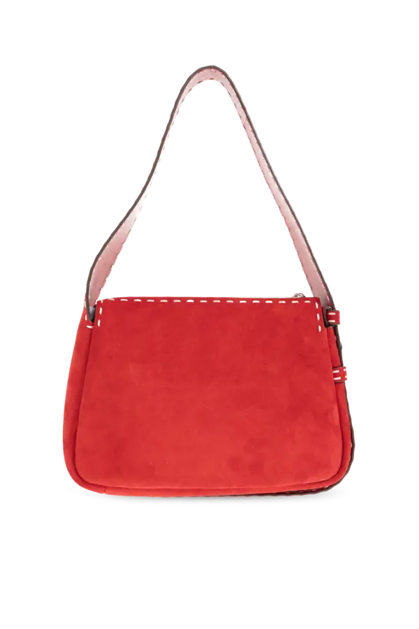 Tory Burch Romy Pick Stitch Small Shoulder Bag - Red