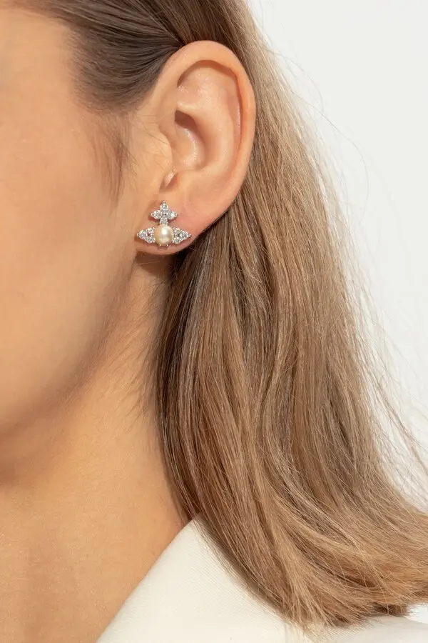 VIVIENNE WESTWOOD Logo Stud Earrings
