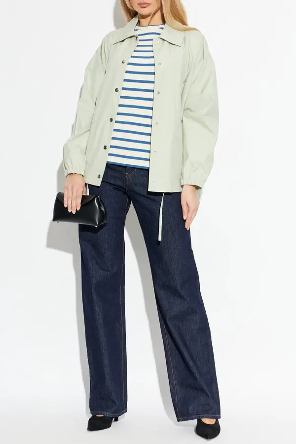 JIL SANDER Cotton Logo Jacket - Green