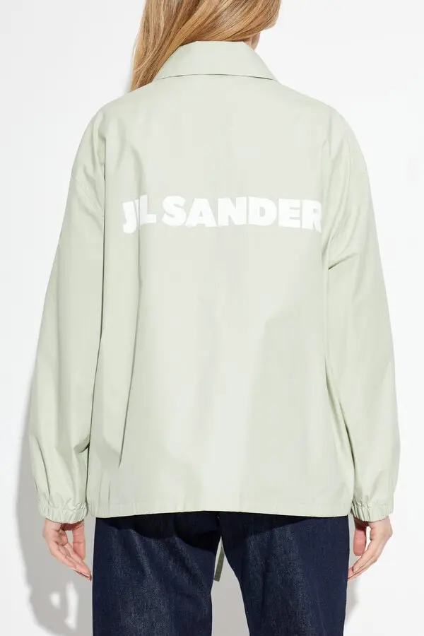 JIL SANDER Cotton Logo Jacket - Green