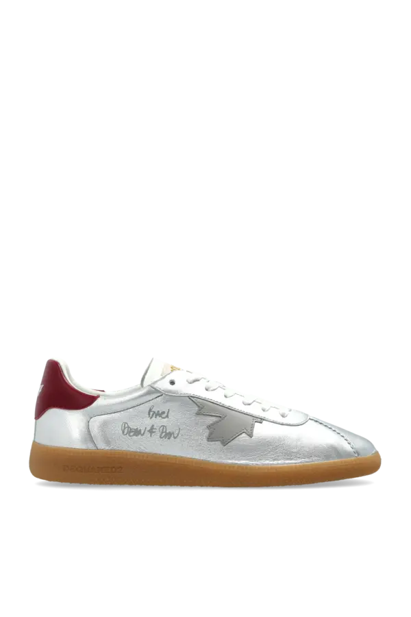Dsquared2 Rebel Leather Sneakers - Silver