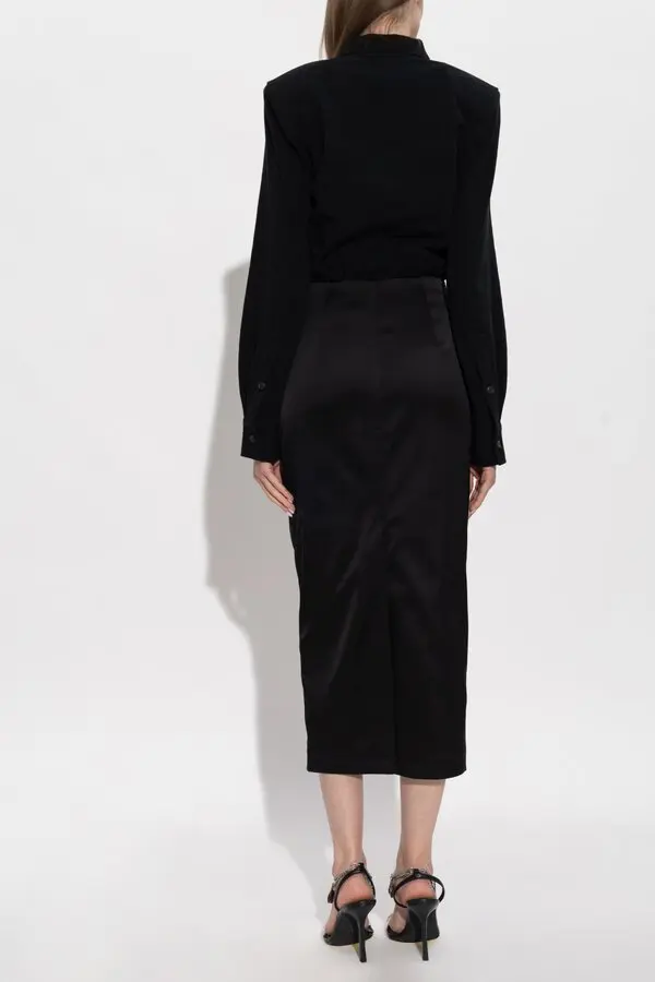 WILLY CHAVARRIA Polo Dress With Mixed Fabrics - Black