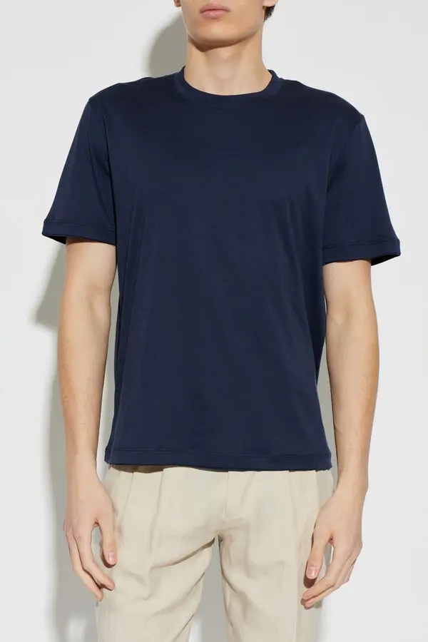 Eleventy Crew Neck T-shirt - Navy Blue