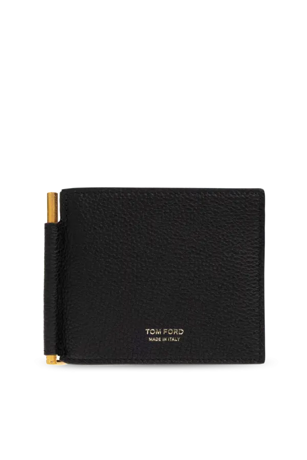 TOM FORD Foldable Leather Wallet - Black