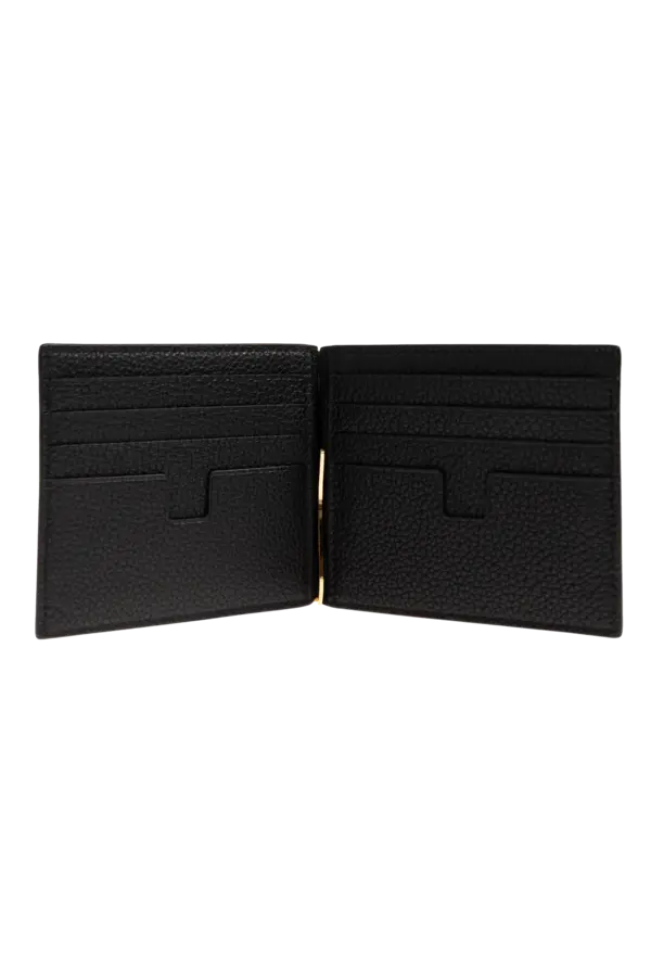 TOM FORD Foldable Leather Wallet - Black