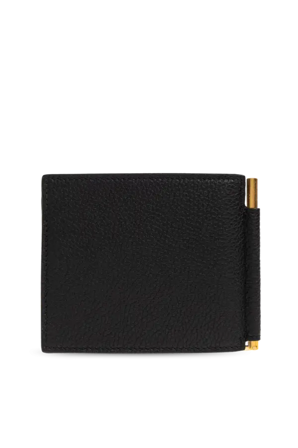 TOM FORD Foldable Leather Wallet - Black