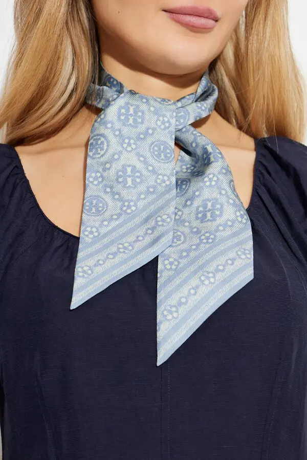 Tory Burch Silk Scarf - Blue
