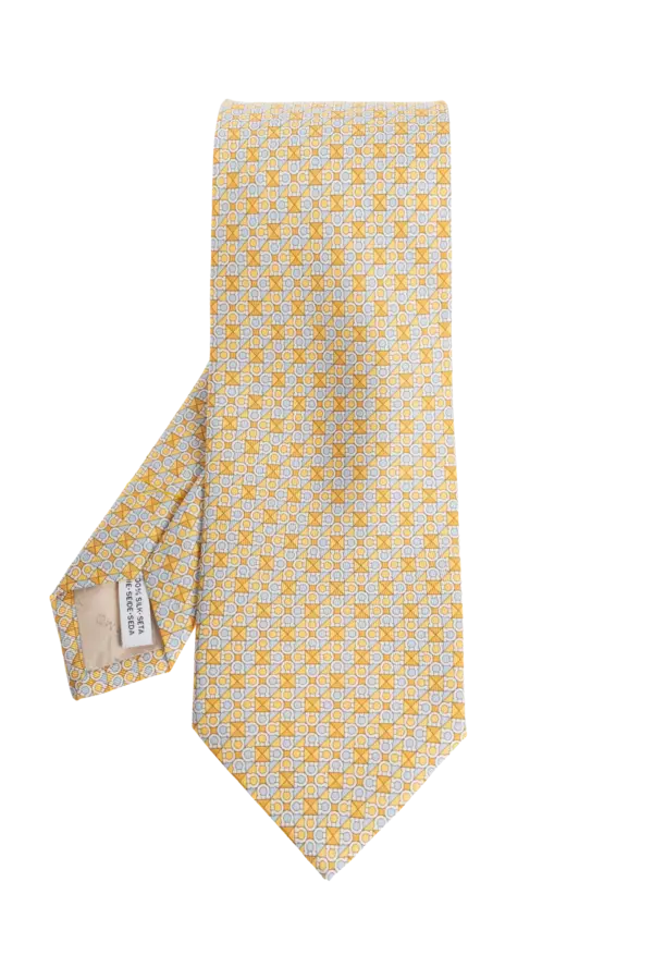 FERRAGAMO Silk Neck Tie - Beige