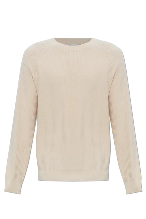 Paul Smith Ribbed Crew Neck Sweater - Beige