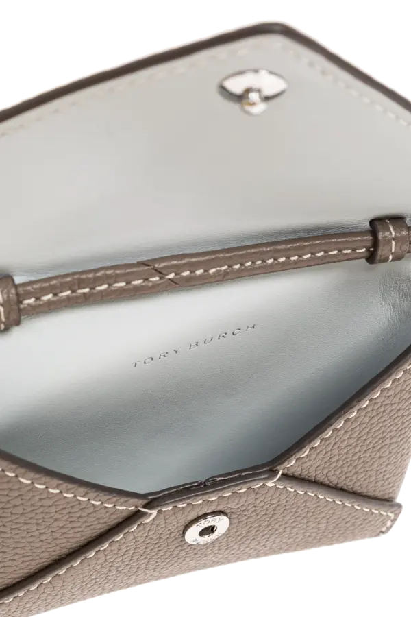 Tory Burch Card Holder Case On A Belt - Brown