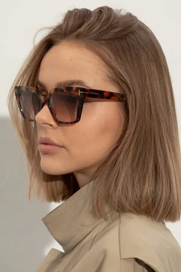 TOM FORD Tortoiseshell Square Sunglasses - Brown