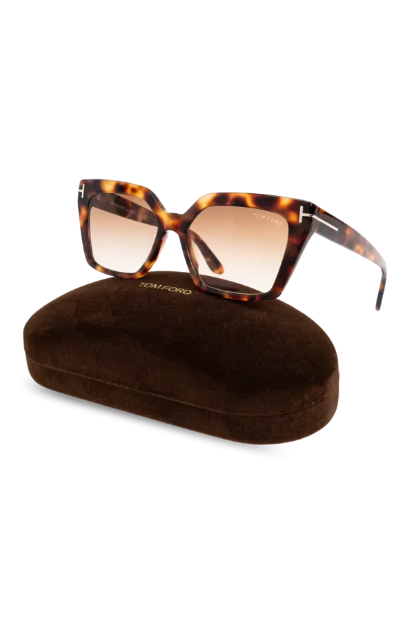 TOM FORD Tortoiseshell Square Sunglasses - Brown
