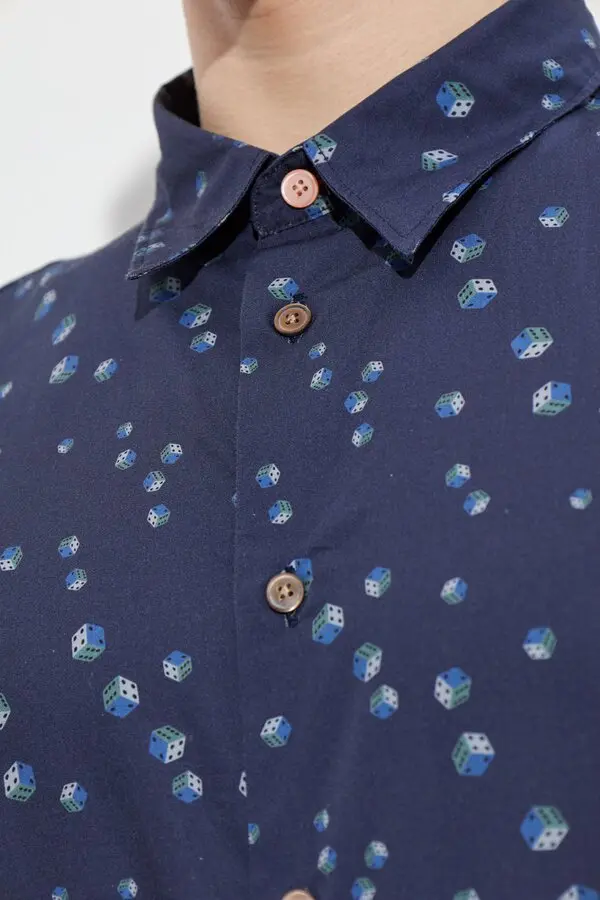 Paul Smith Printed Shirt - Navy Blue