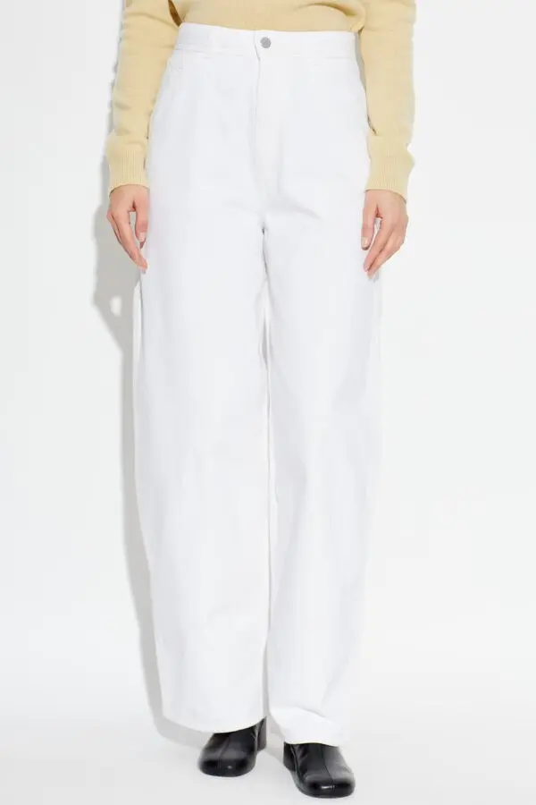 LEMAIRE High-waisted Boyfriend Jeans - White
