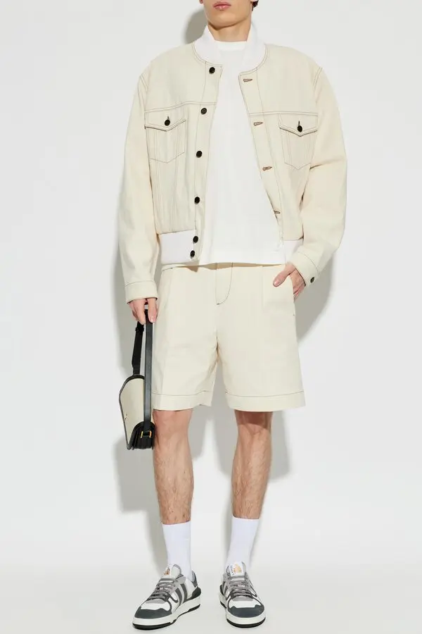 LANVIN Cotton Bomber Jacket - Cream