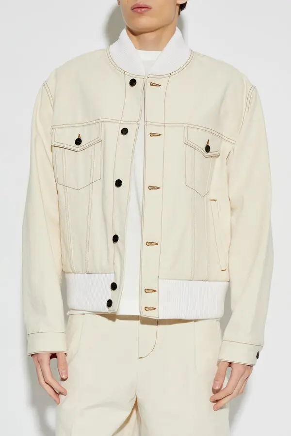 LANVIN Cotton Bomber Jacket - Cream