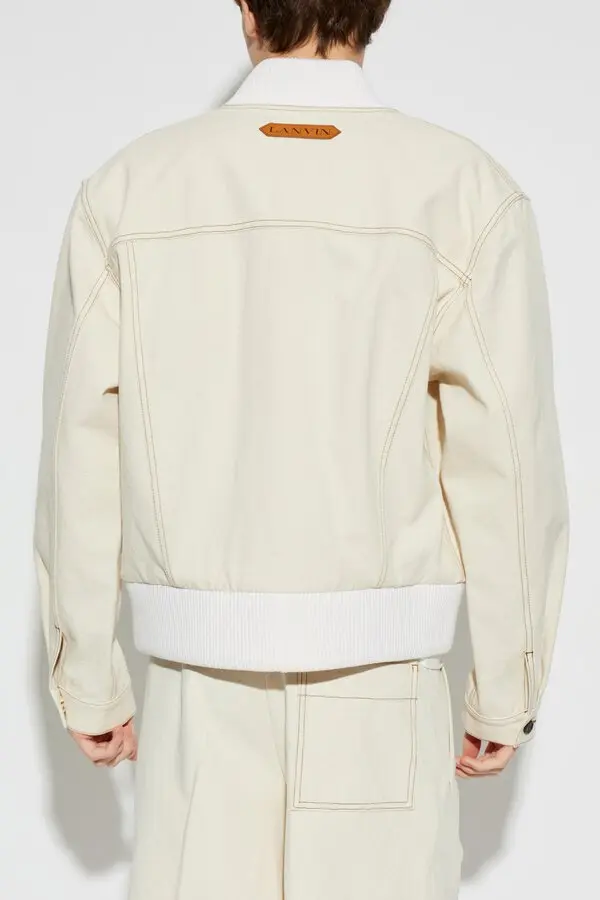 LANVIN Cotton Bomber Jacket - Cream