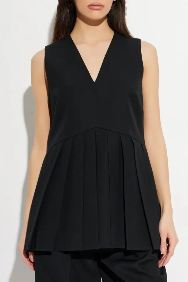 JIL SANDER Wool Top - Black