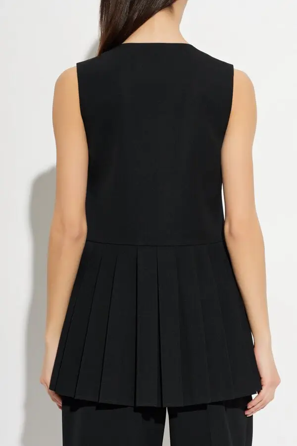 JIL SANDER Wool Top - Black