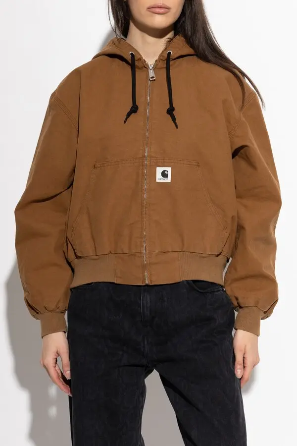 Carhartt Work In Progress Og Active Zip-up Hooded Sweatshirt - Brown