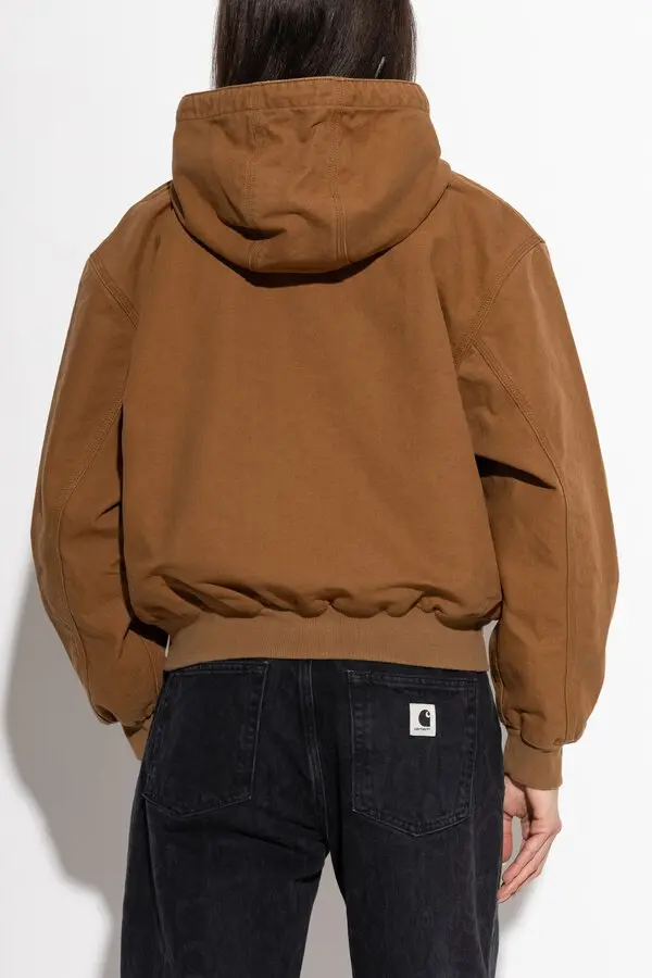 Carhartt Work In Progress Og Active Zip-up Hooded Sweatshirt - Brown