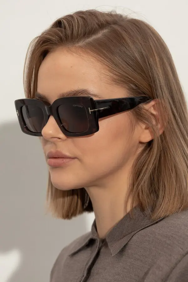 TOM FORD Sunglasses With Tortoiseshell Pattern - Brown