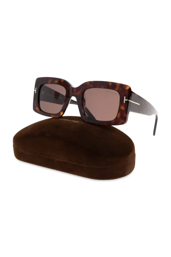TOM FORD Sunglasses With Tortoiseshell Pattern - Brown