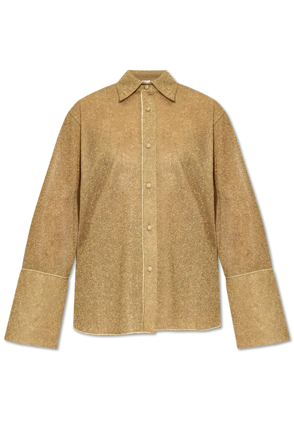 Oseree Lurex Thread Shirt - Gold