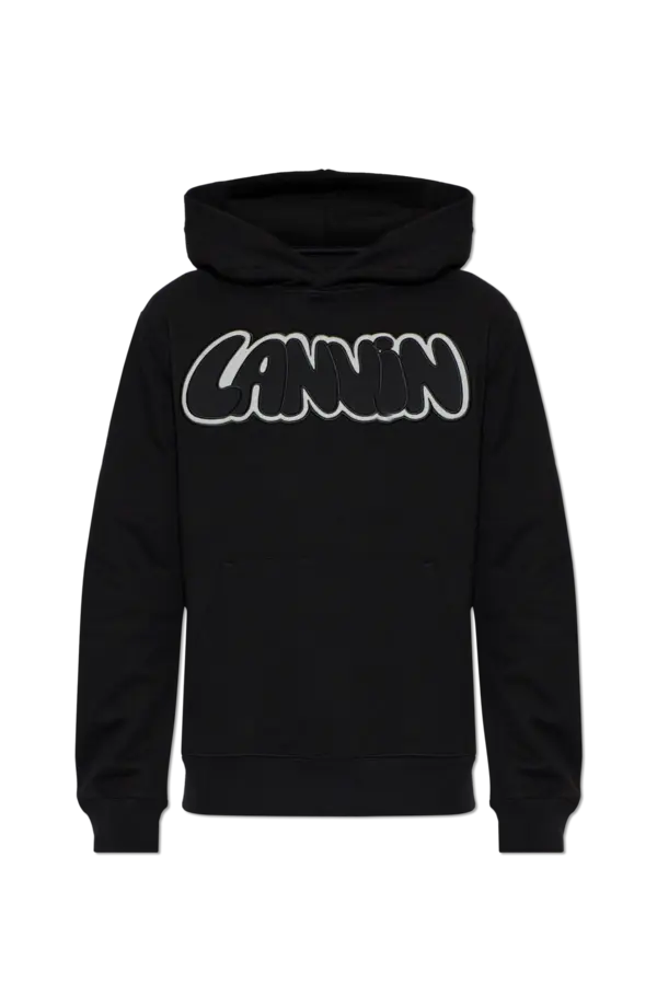LANVIN Hooded Cotton Knit Sweatshirt