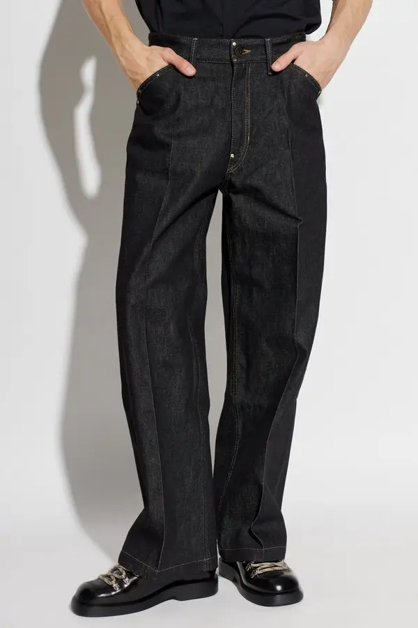 LEMAIRE Wide-leg Jeans - Navy Blue