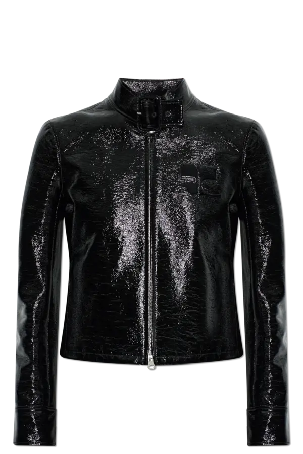 COURREGES Leather Logo Jacket
