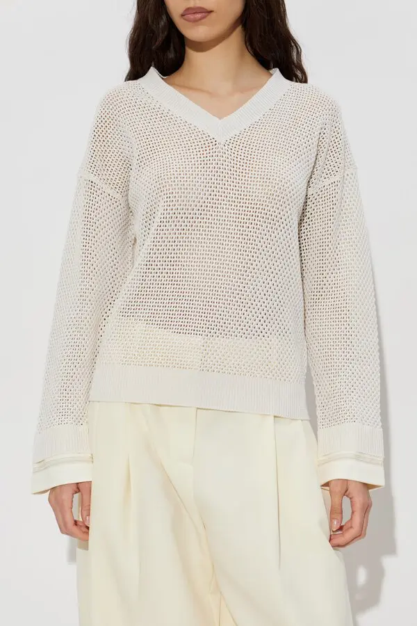 Fabiana Filippi Sweater With Decorative Sleeve Detail
