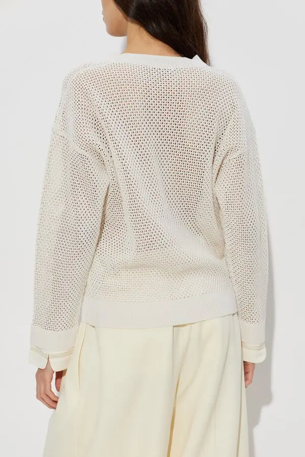 Fabiana Filippi Sweater With Decorative Sleeve Detail