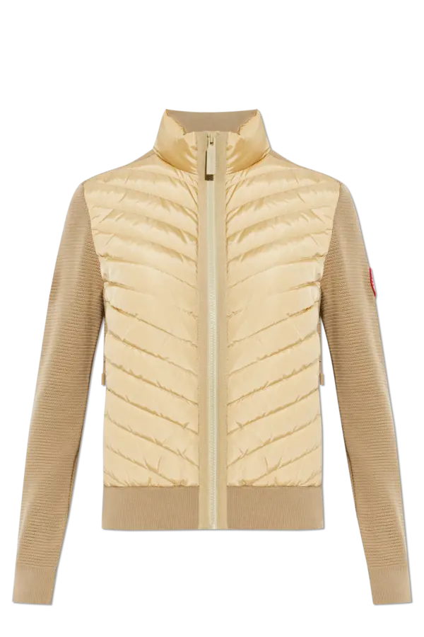 Canada Goose Hybridge Cardigan With Quilted Front - Beige