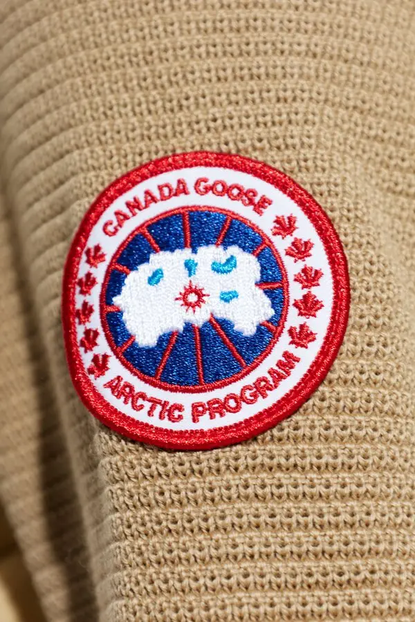 Canada Goose Hybridge Cardigan With Quilted Front - Beige
