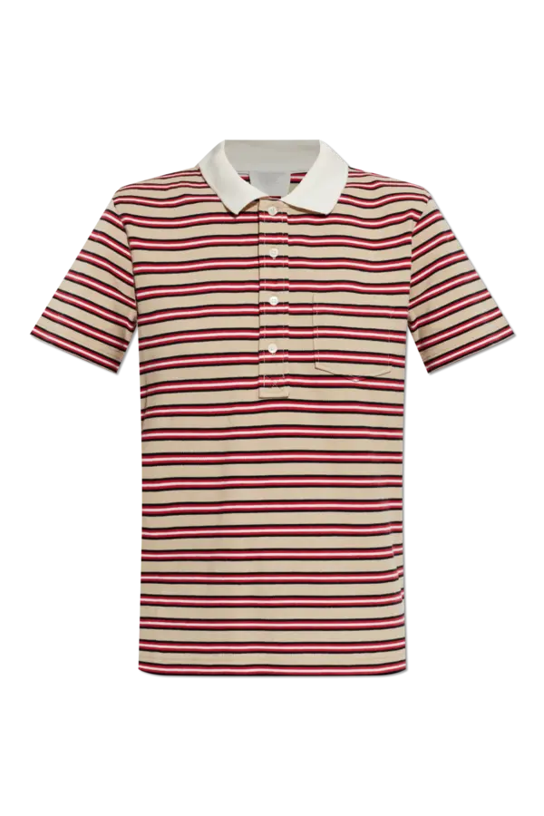 A.p.c. Striped Pattern Polo - Beige