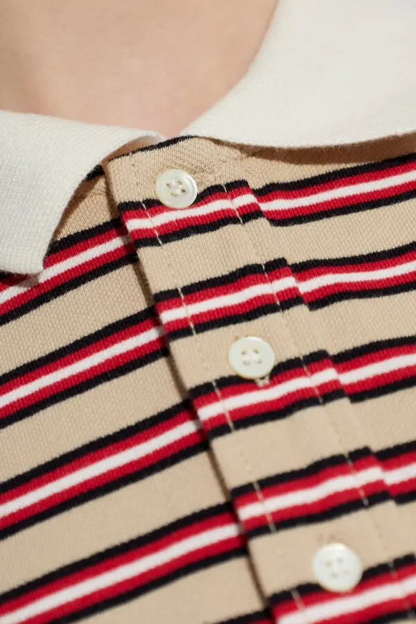 A.p.c. Striped Pattern Polo - Beige