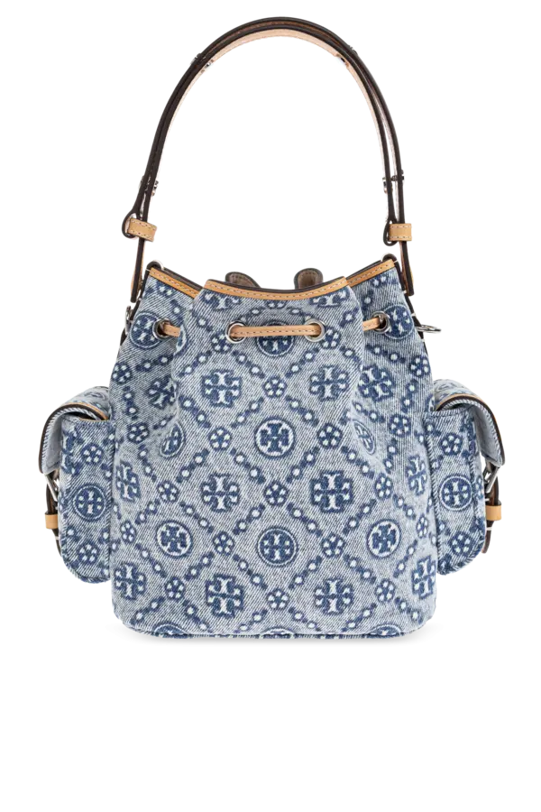 Tory Burch Monogram Bucket Bag - Blue