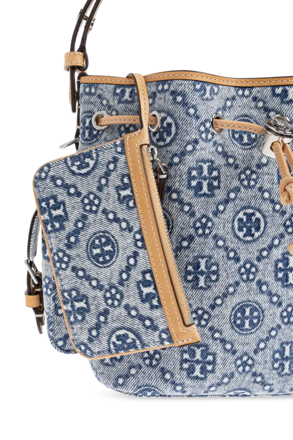 Tory Burch Monogram Bucket Bag - Blue