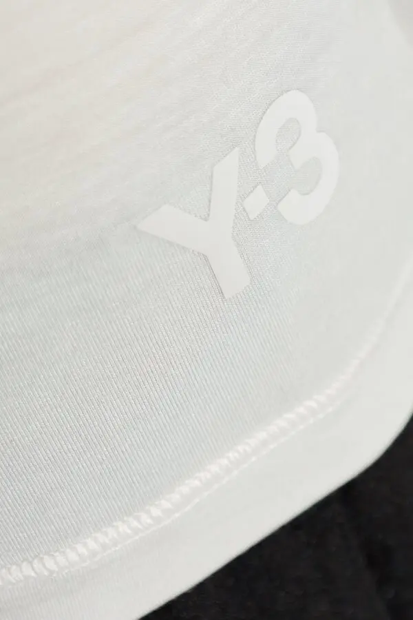Y3 T-shirt With Printed Logo - Cream