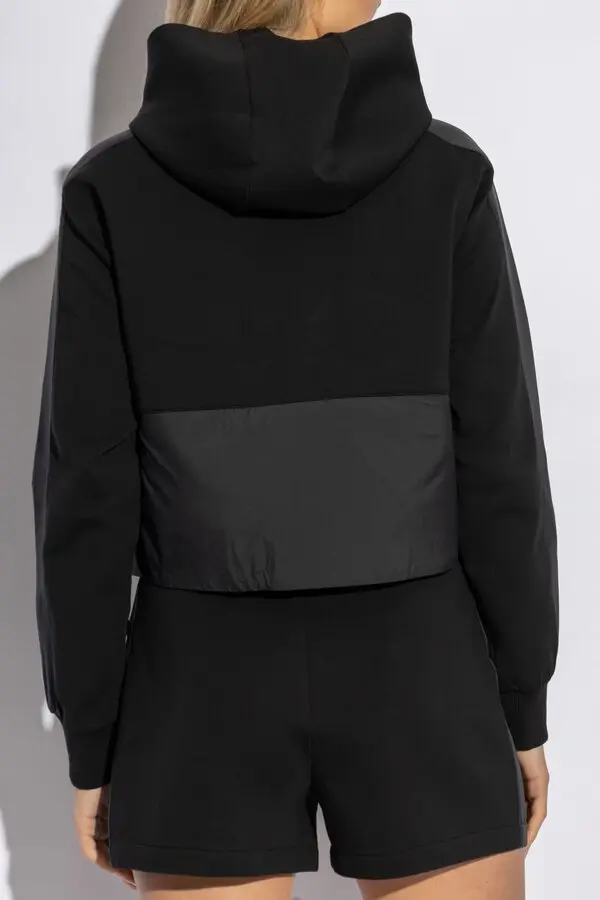 Moose Knuckles Oversized Cropped Hoodie - Black
