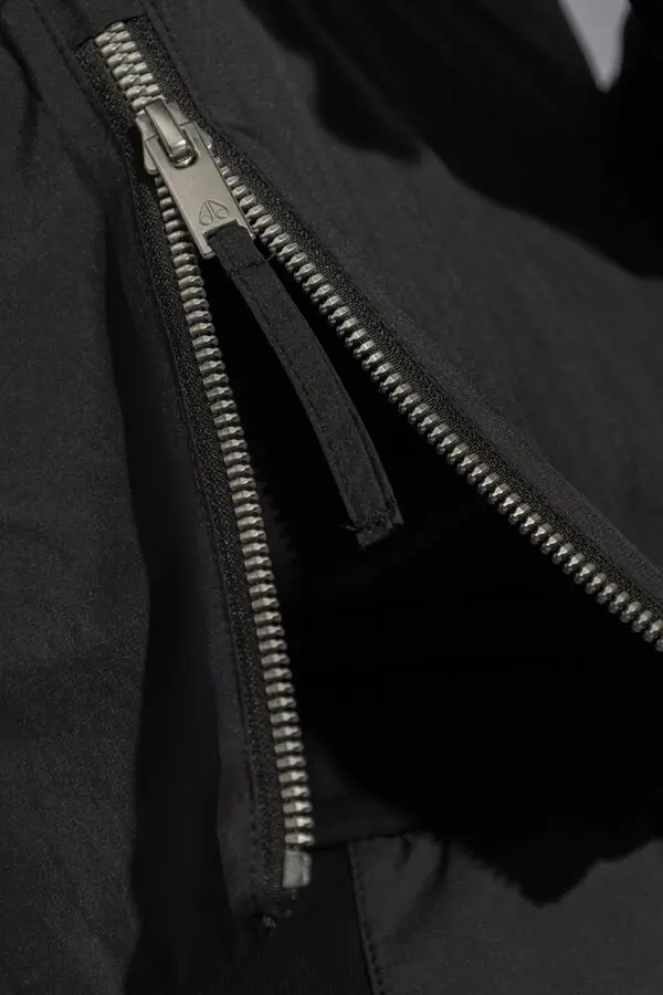 Moose Knuckles Oversized Cropped Hoodie - Black