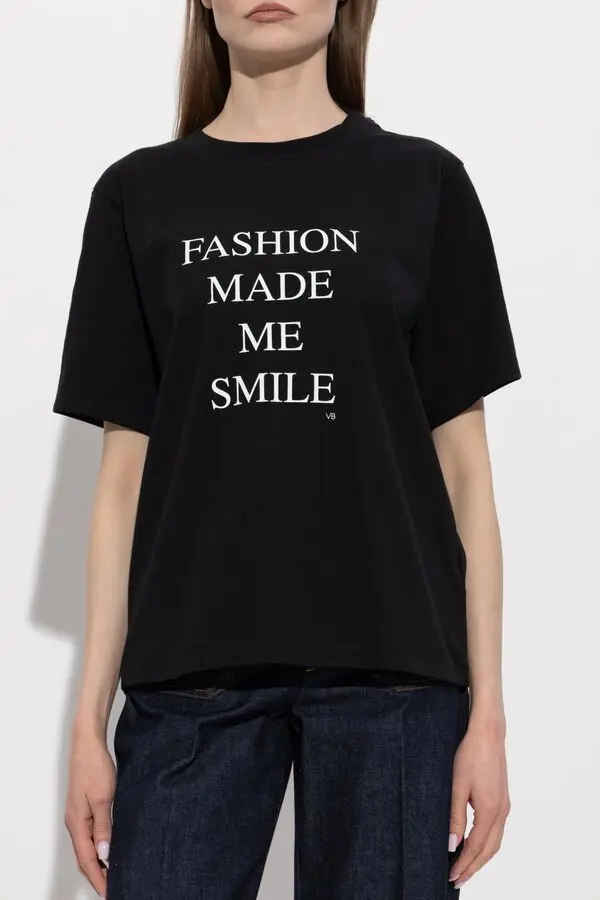 Victoria Beckham T-shirt With Graphic - Black