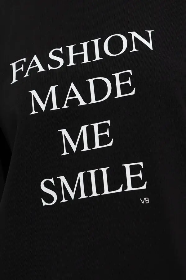 Victoria Beckham T-shirt With Graphic - Black