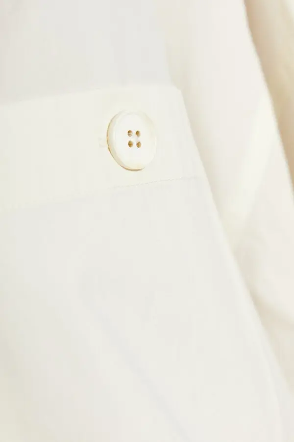 JIL SANDER V-neck Cotton Shirt - Cream