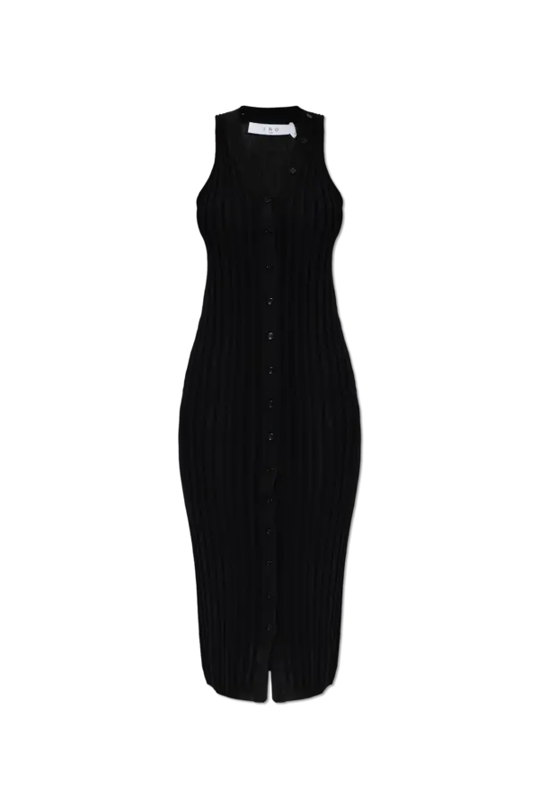 IRO PARIS Lyliane Ribbed Wool Knit Dress - Black