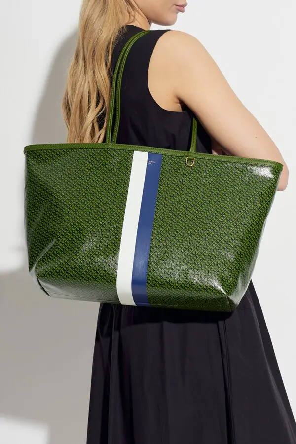Tory Burch The Racer Shopper Bag - Green