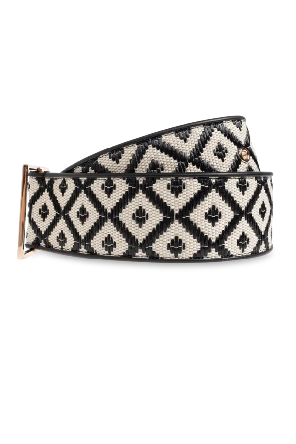 Max Mara Patterned Leather Belt - Cream