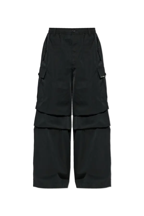 Marni Wide Leg Cargo Trousers - Black